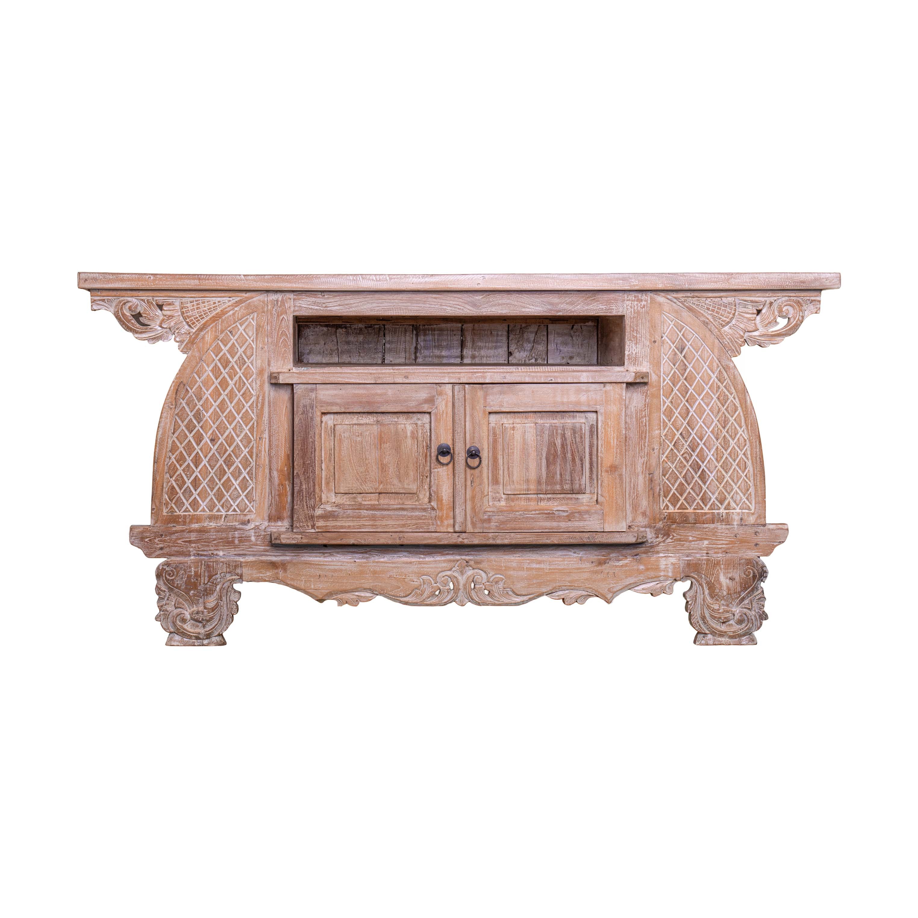 Comoda maro din lemn de tec Jambi – Komodocasa