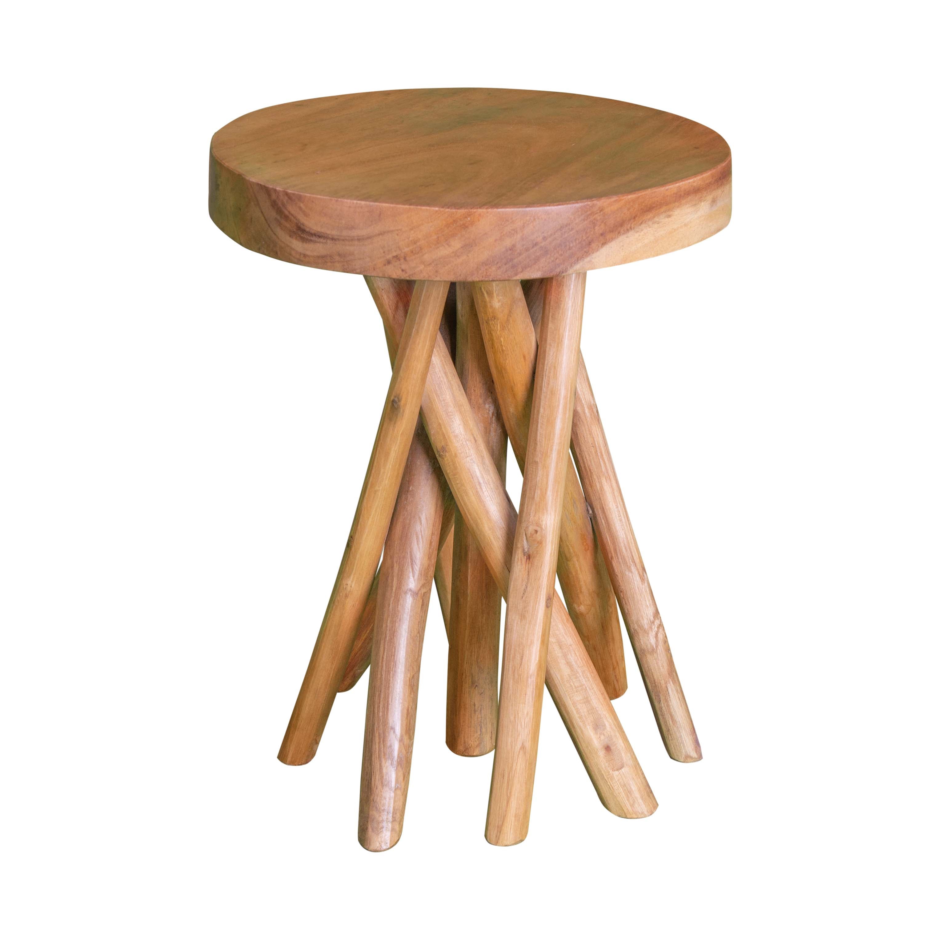 Taburet maro din lemn de tec Padma – Komodocasa